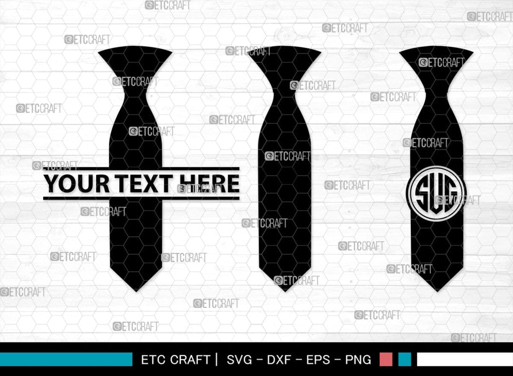 Tie Monogram, Tie Silhouette, Tie SVG, Necktie Svg, Mens Shirt Tie Svg ...