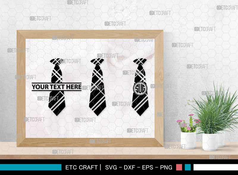 Tie Monogram, Tie Silhouette, Tie SVG, Necktie Svg, Mens Shirt Tie Svg ...