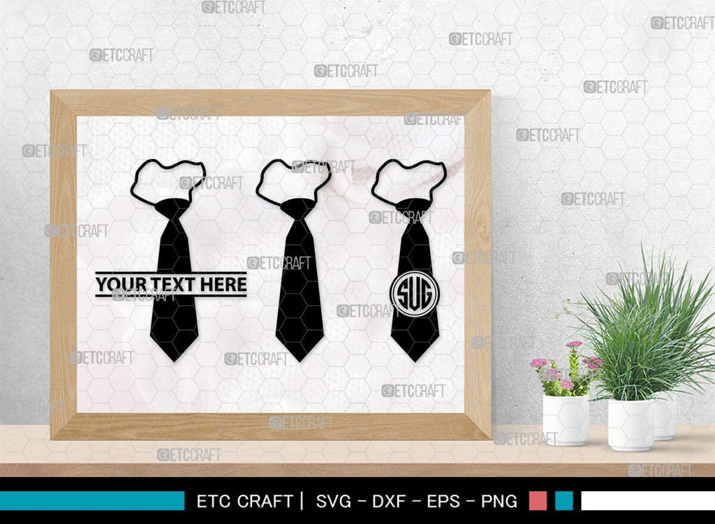 Tie Monogram, Tie Silhouette, Tie SVG, Necktie Svg, Mens Shirt Tie Svg ...