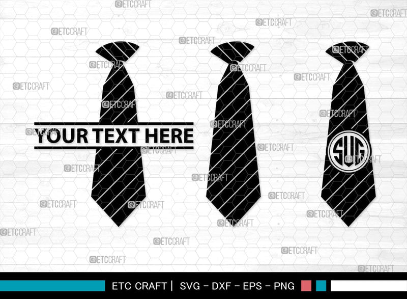 Tie Monogram, Tie Silhouette, Tie SVG, Necktie Svg, Mens Shirt Tie Svg ...