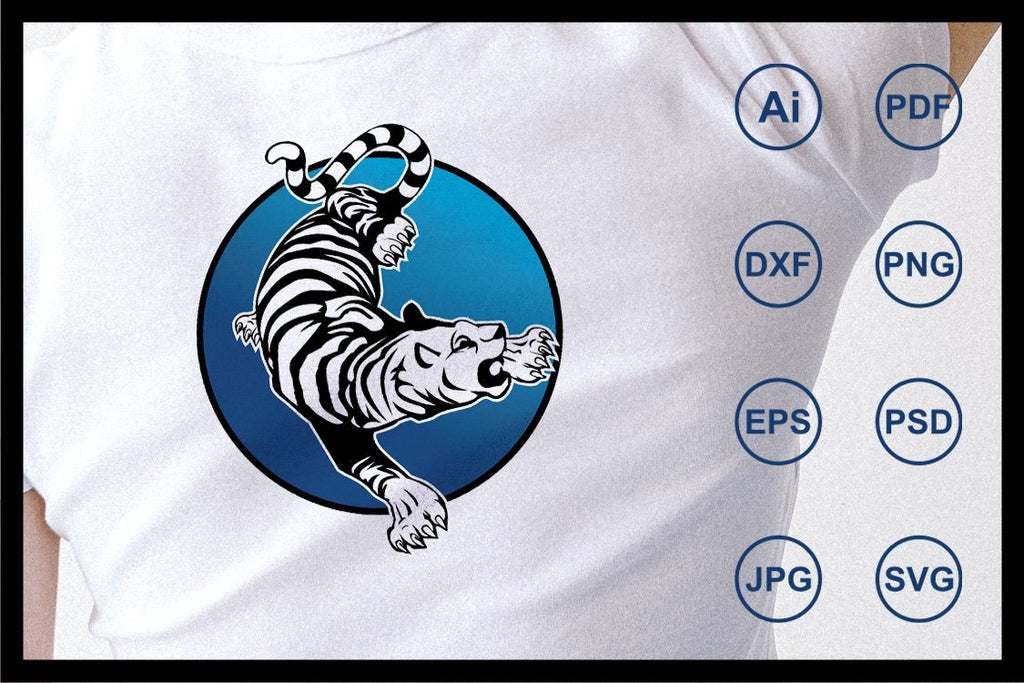 Tiger design illustration - So Fontsy