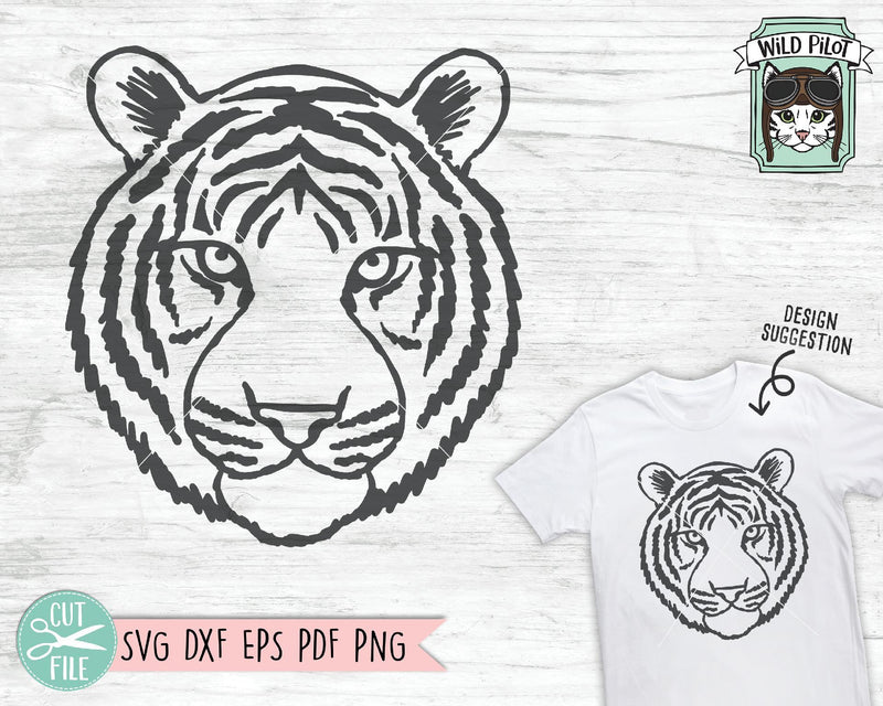 Tiger Face SVG Cut File - So Fontsy