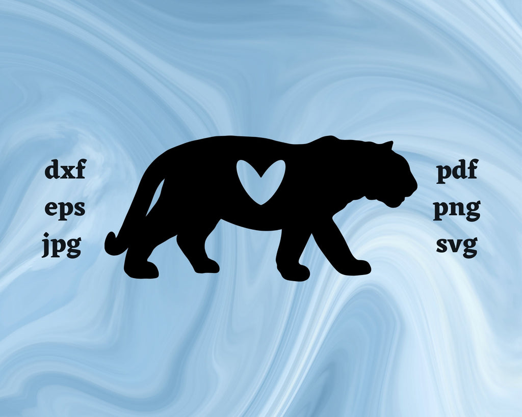 Tiger Heart SVG Cut File - So Fontsy