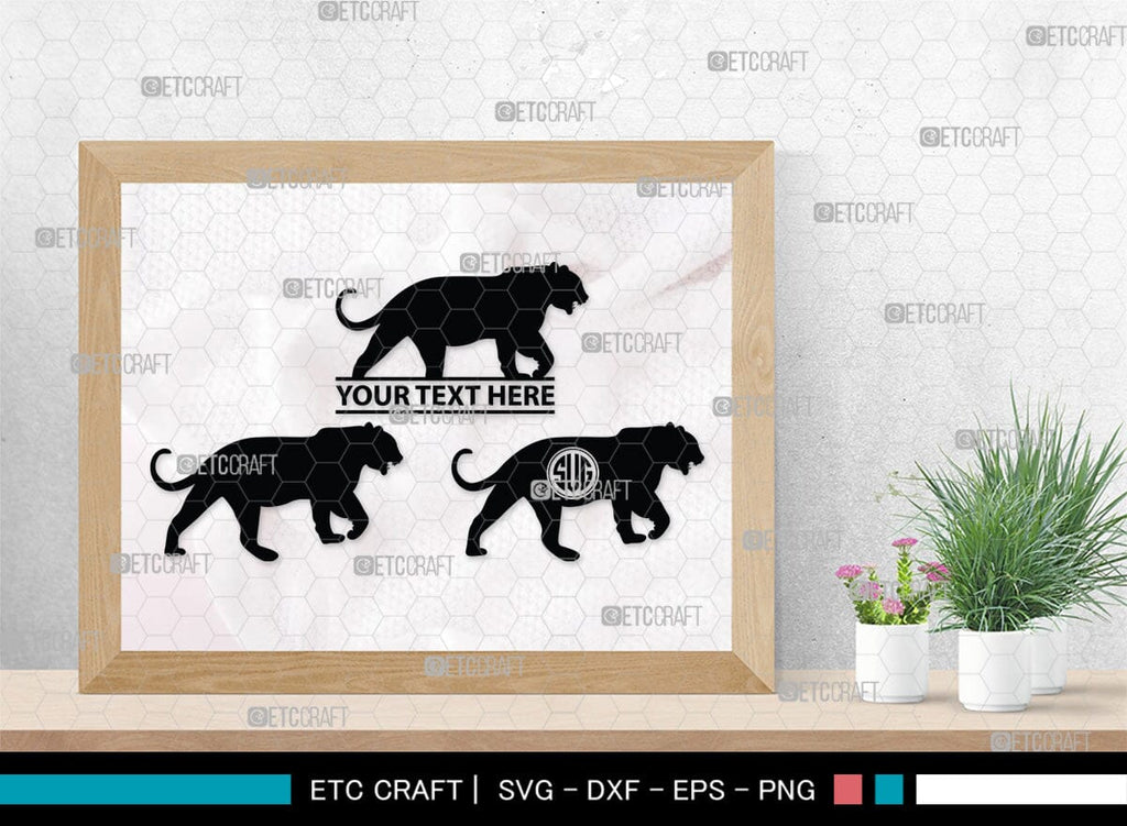 Tiger Monogram, Tiger Silhouette, Tiger SVG, Tiger Head Svg, Tiger Jump ...