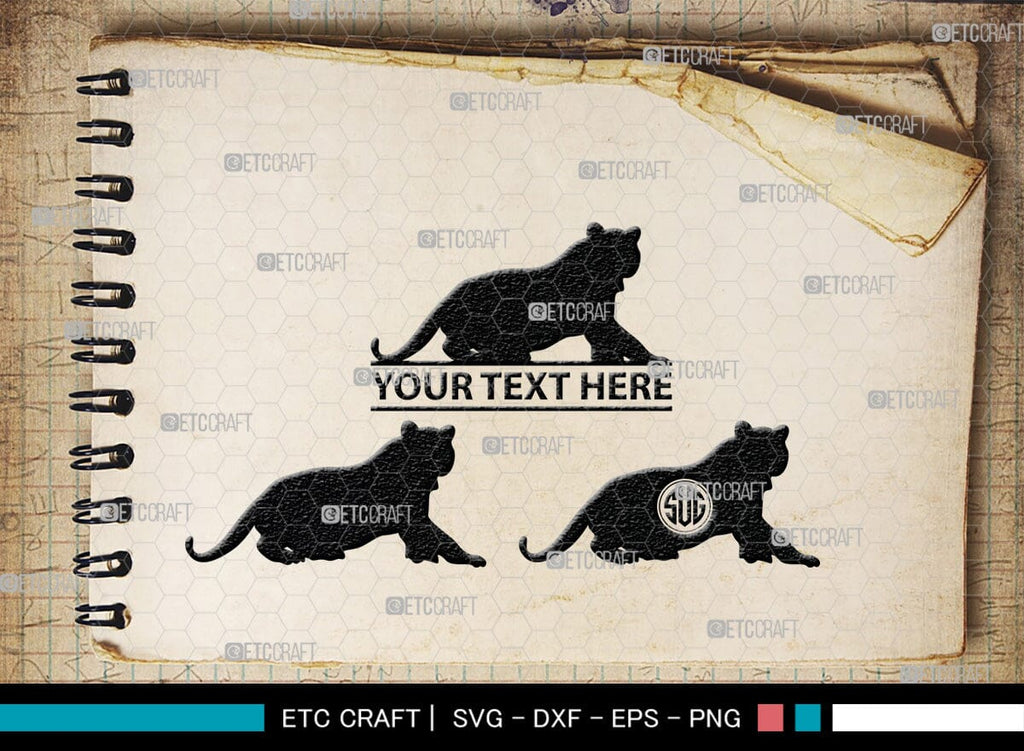 Tiger Monogram, Tiger Silhouette, Tiger SVG, Tiger Head Svg, Tiger Jump ...