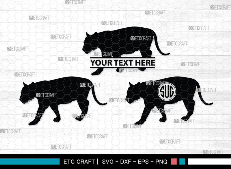 Tiger Monogram, Tiger Silhouette, Tiger SVG, Tiger Head Svg, Tiger Jump ...