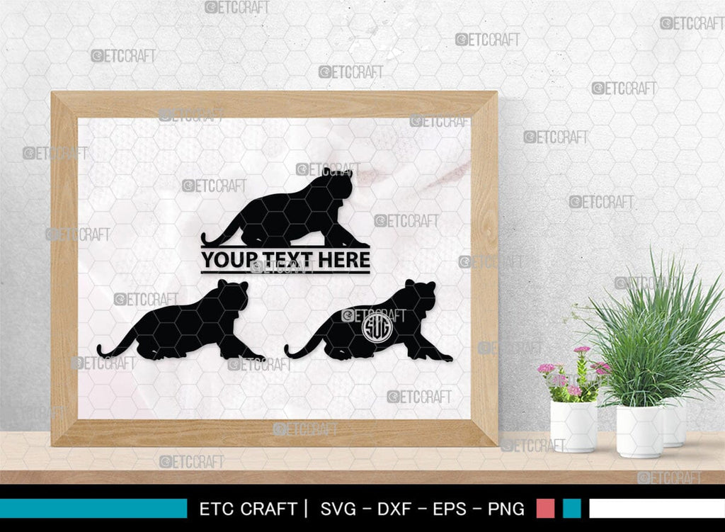 Tiger Monogram, Tiger Silhouette, Tiger SVG, Tiger Head Svg, Tiger Jump ...