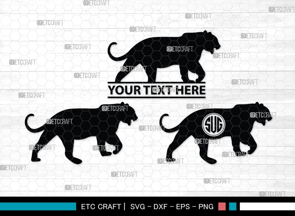 Tiger Monogram, Tiger Silhouette, Tiger SVG, Tiger Head Svg, Tiger Jump ...