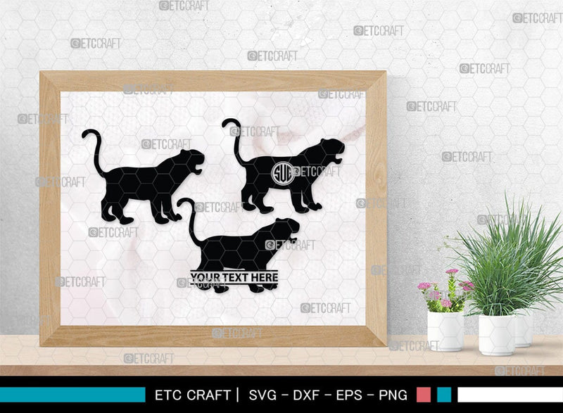 Tiger Monogram, Tiger Silhouette, Tiger SVG, Tiger Head Svg, Tiger Jump ...