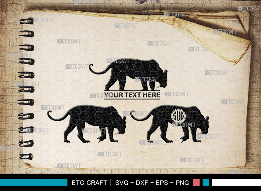 Tiger Monogram, Tiger Silhouette, Tiger SVG, Tiger Head Svg, Tiger Jump ...