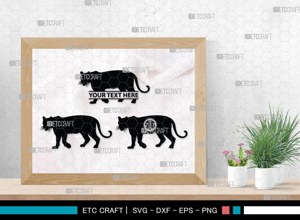 Tiger Monogram, Tiger Silhouette, Tiger SVG, Tiger Head Svg, Tiger Jum ...