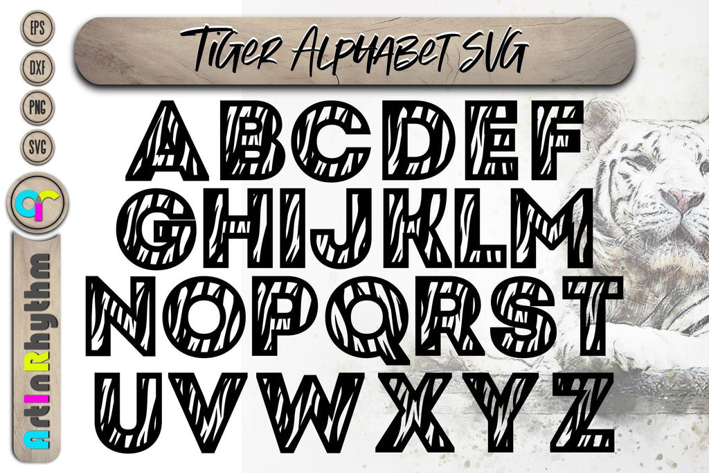 Tiger Print Letters Alphabet, a-z Font - So Fontsy