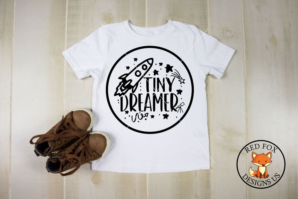 Tiny Dreamer Svg, Png, Dxf | Little Boy Space Design - So Fontsy
