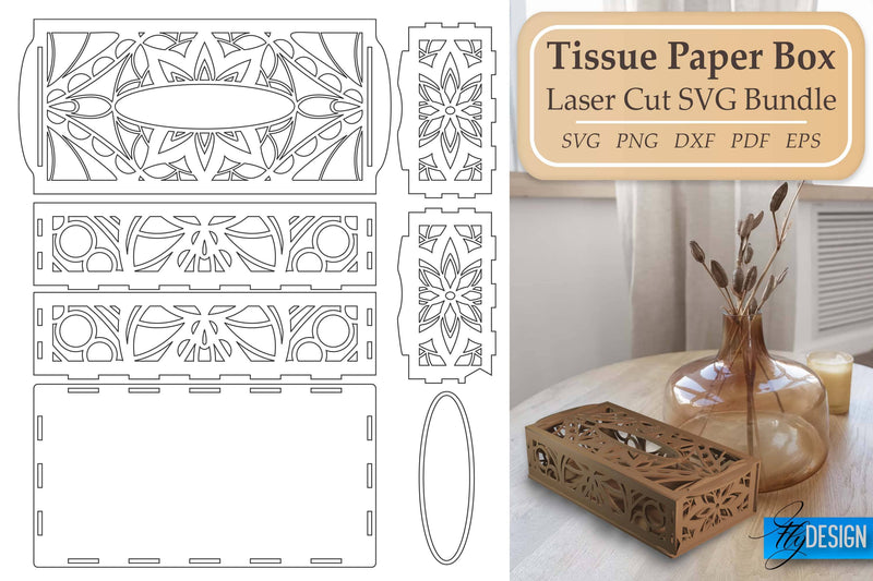 Tissue Box SVG | Paper Cut SVG | Home Design - So Fontsy