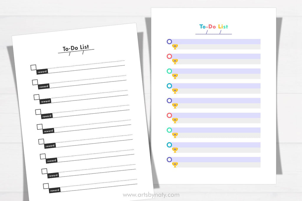 To-Do List and rewards Printable sheets for planners and KDP books ...