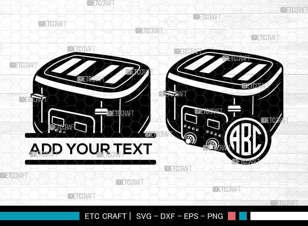Toaster Monogram SVG, Kitchen Svg, Breakfast Svg, Circle Monogram Svg ...