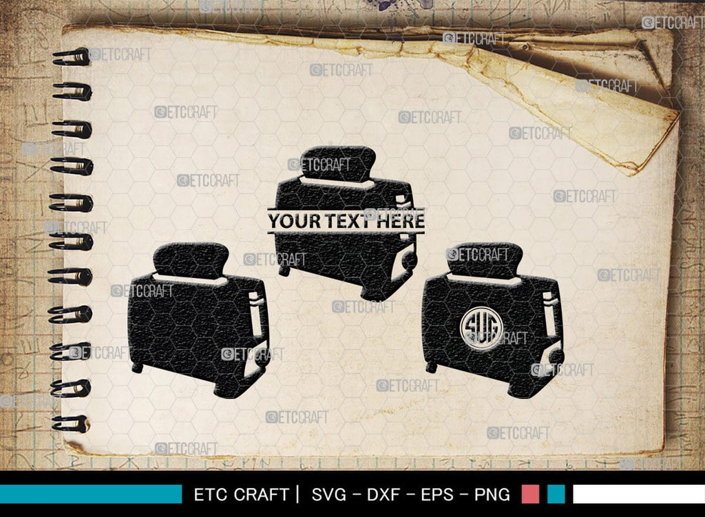 Toaster Monogram, Toaster Silhouette, Toaster SVG, Toast Svg, Electric ...