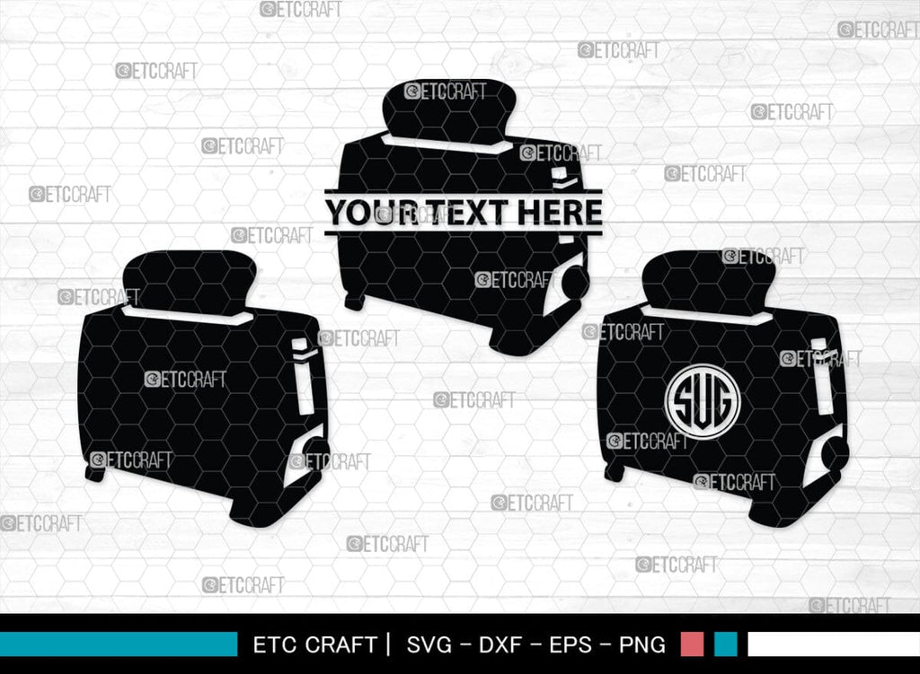 Toaster Monogram, Toaster Silhouette, Toaster SVG, Toast Svg, Electric ...