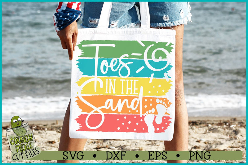 Toes in the Sand Distressed Strips SVG File - So Fontsy