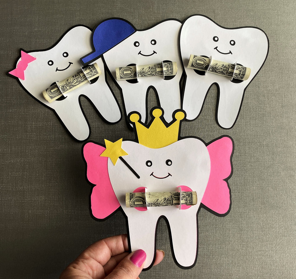 Tooth Fairy Money Holder | Tooth Fairy Money Card | 4 Designs - So Fontsy