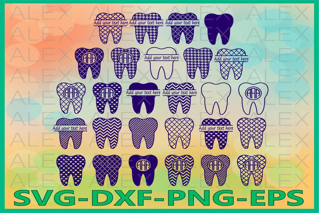 Tooth Monogram SVG - So Fontsy