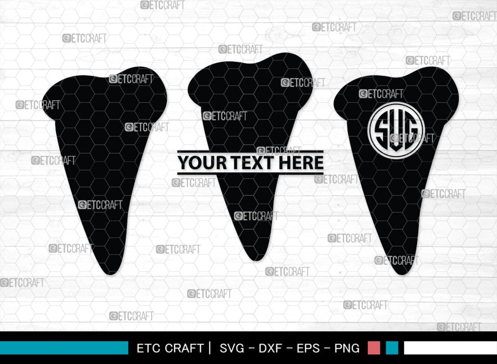 Tooth monogram, Tooth Silhouette, Tooth SVG, Dental Svg, Teeth Svg ...