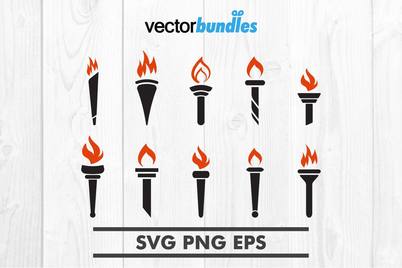 Torch bundle clip art svg - So Fontsy