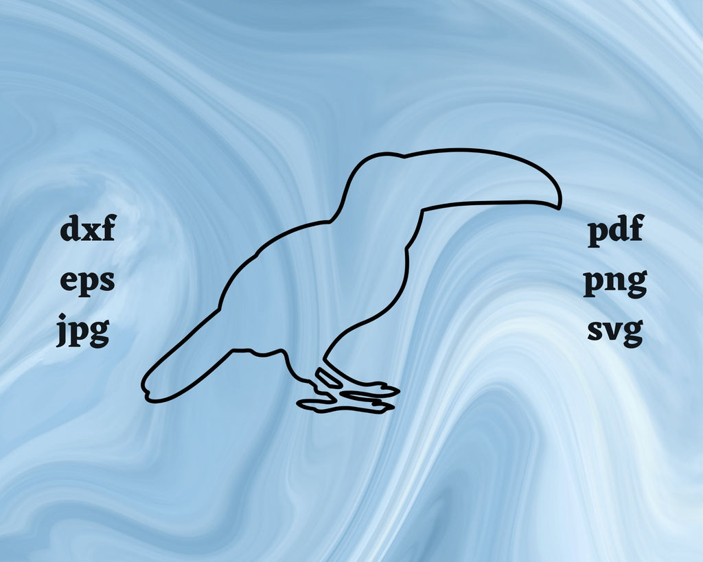 Toucan Outline SVG Cut File - So Fontsy