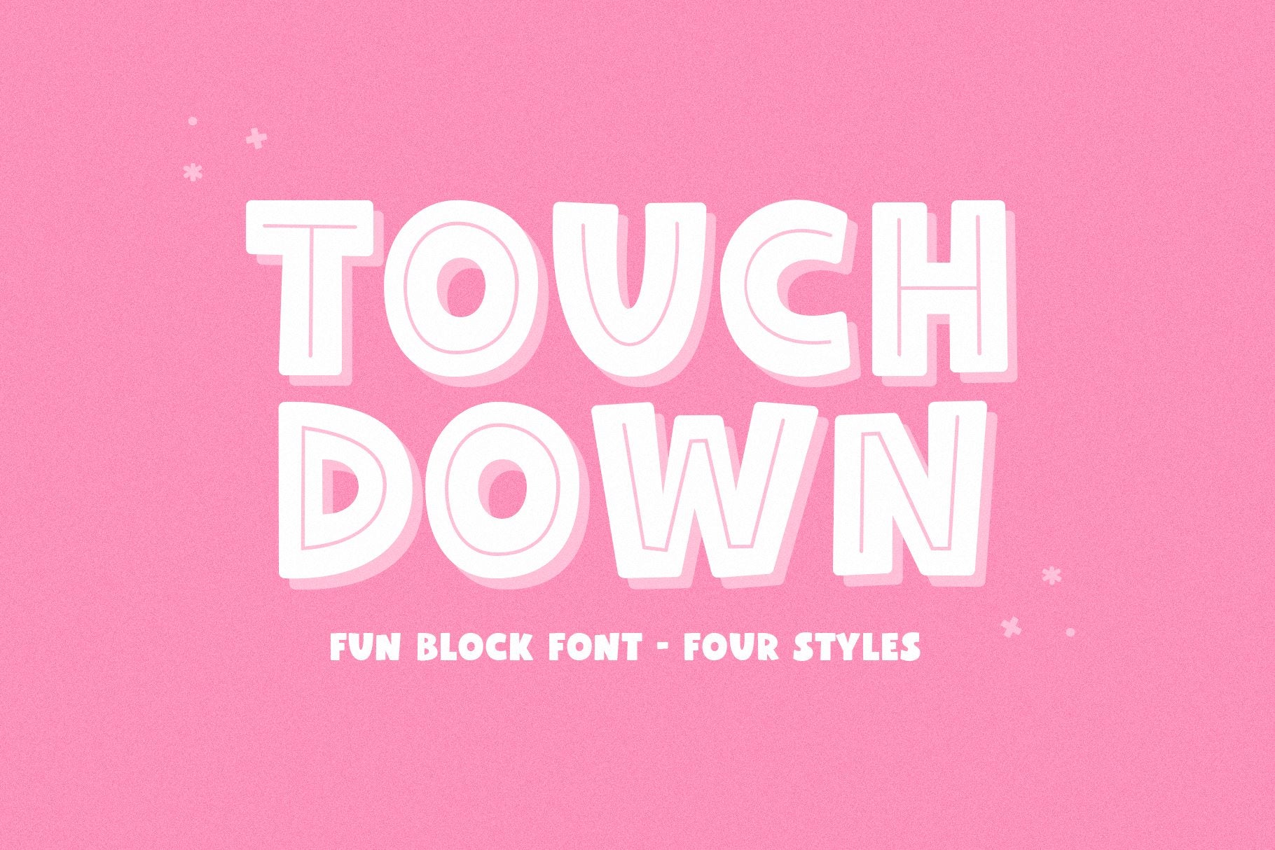 Touchdown - Cute Inline Font - So Fontsy
