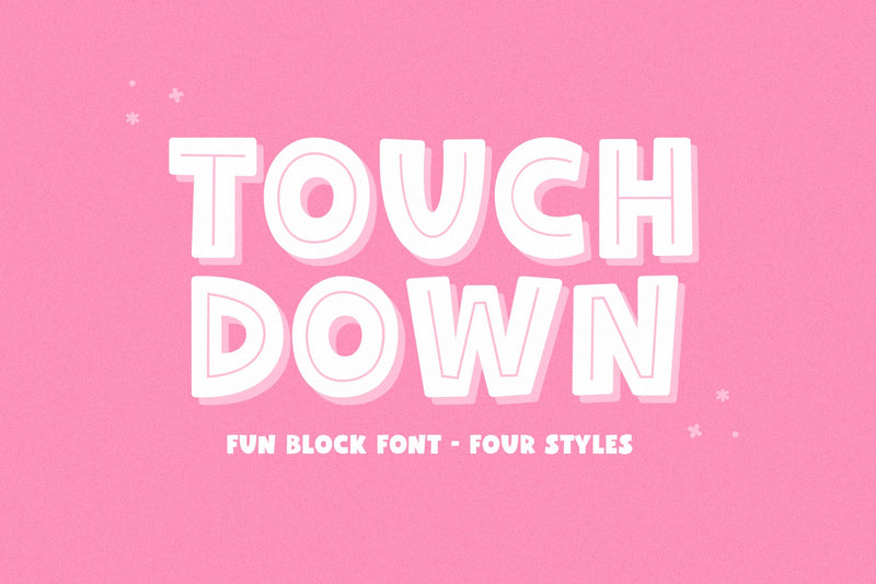 Touchdown - Cute Inline Font - So Fontsy