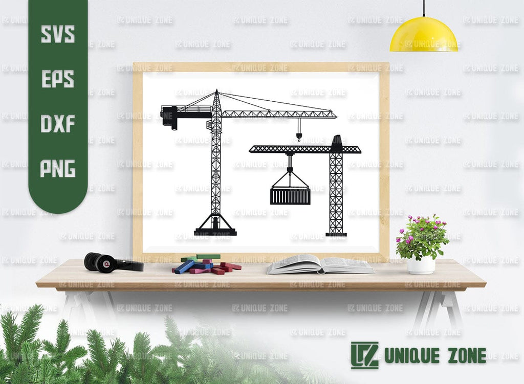 Tower Crane SVG Bundle, Construction Crane Svg, Crane Svg, Building ...