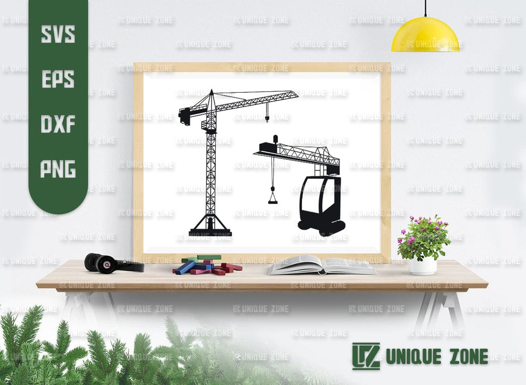 Tower Crane SVG Bundle, Construction Crane Svg, Crane Svg, Building ...