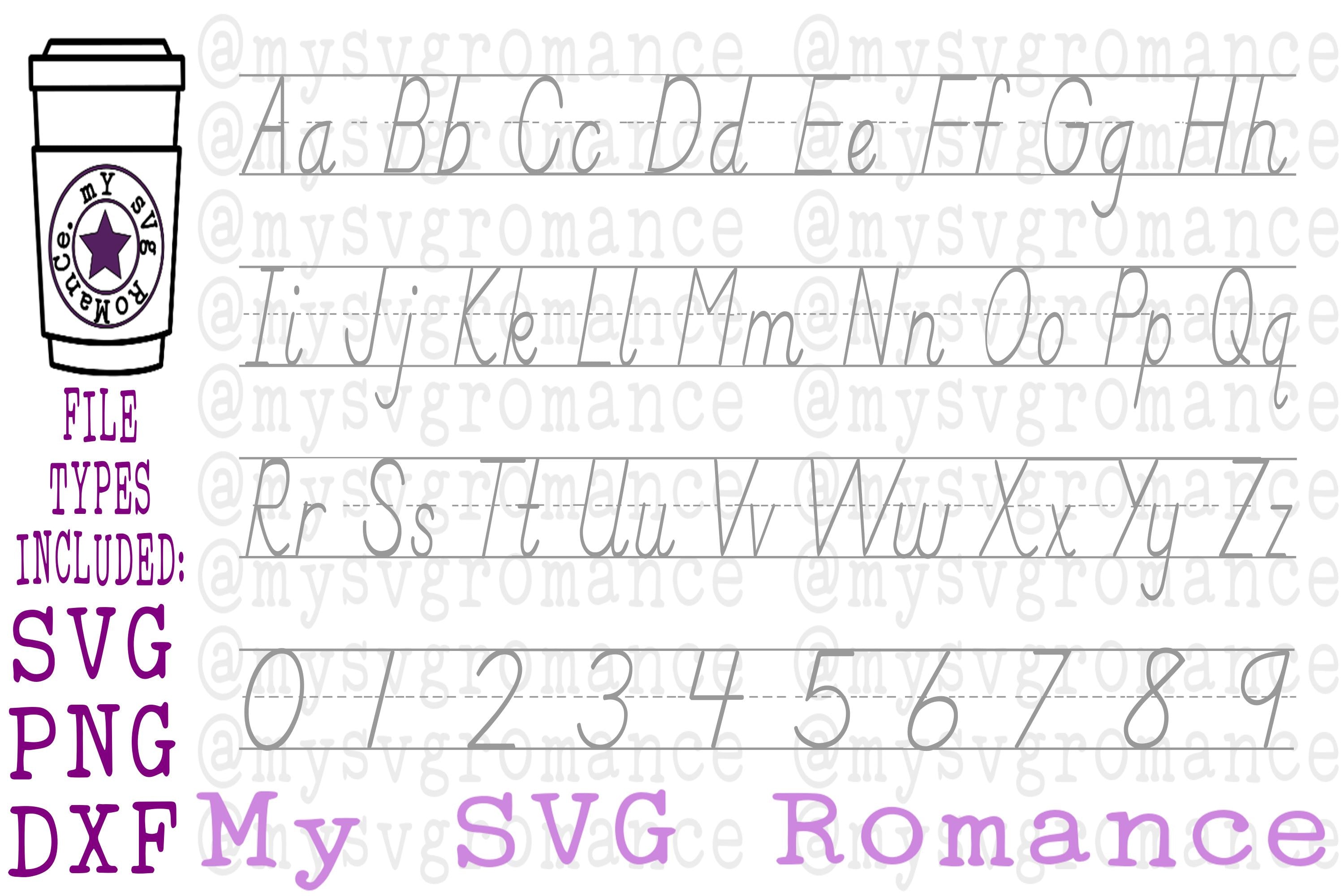 Trace Your ABC's & 123's School DIY Tracing Mat - SOLID - So Fontsy