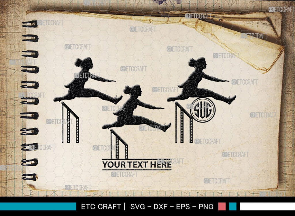 Track And Field Monogram, Track And Field Silhouette, Track And Field ...