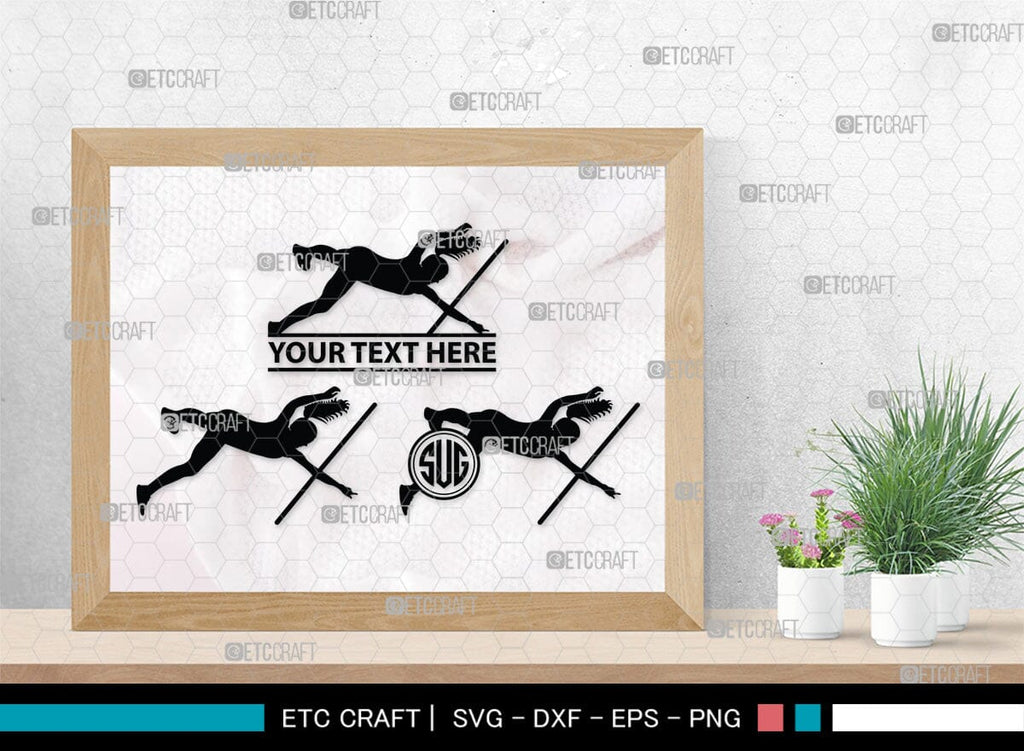 Track And Field Monogram, Track And Field Silhouette, Track And Field ...