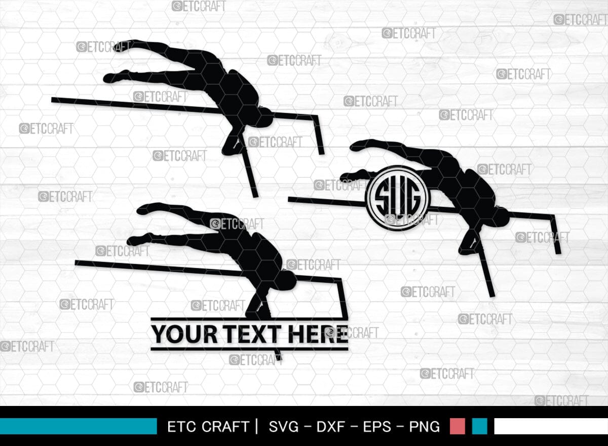 Track And Field Monogram, Track And Field Silhouette, Track And Field ...