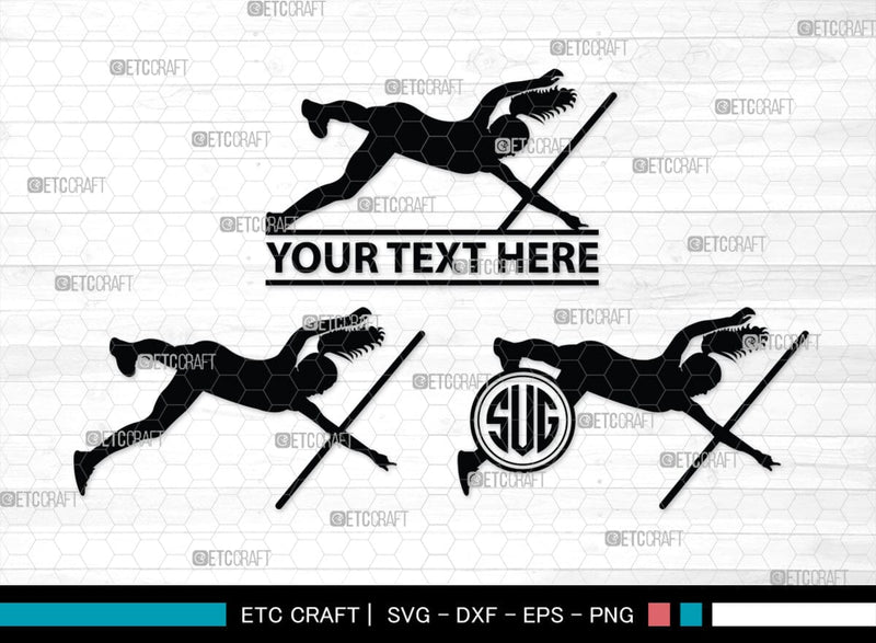 Track And Field Monogram, Track And Field Silhouette, Track And Field ...