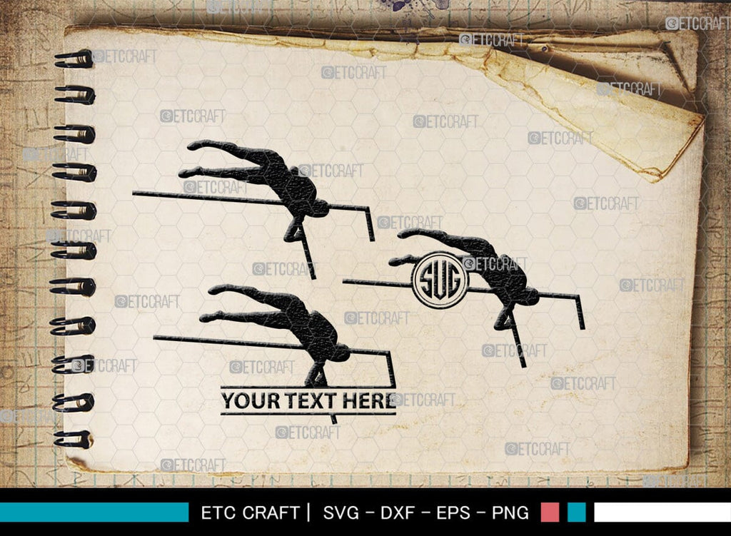 Track And Field Monogram, Track And Field Silhouette, Track And Field ...