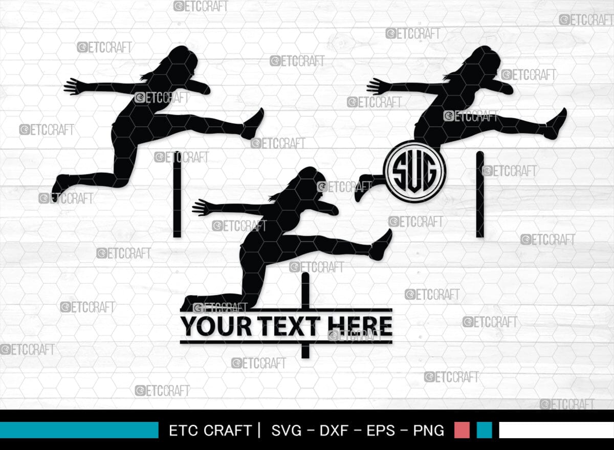 Track And Field Monogram, Track And Field Silhouette, Track And Field ...