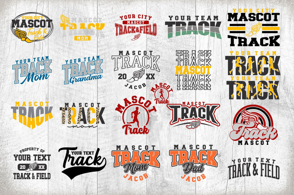 Track svg bundle - Track and Field Template Bundle - Track Cut File ...