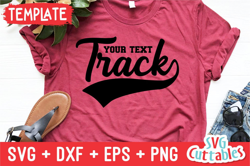 Track SVG | Track and Field Template 0016 | Track Grandma - So Fontsy