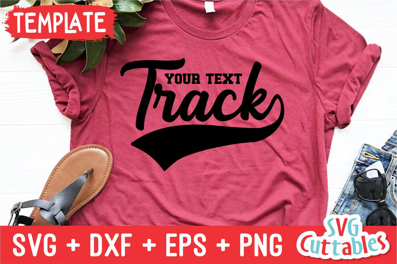 Track SVG | Track and Field Template 0016 | Track Grandma - So Fontsy