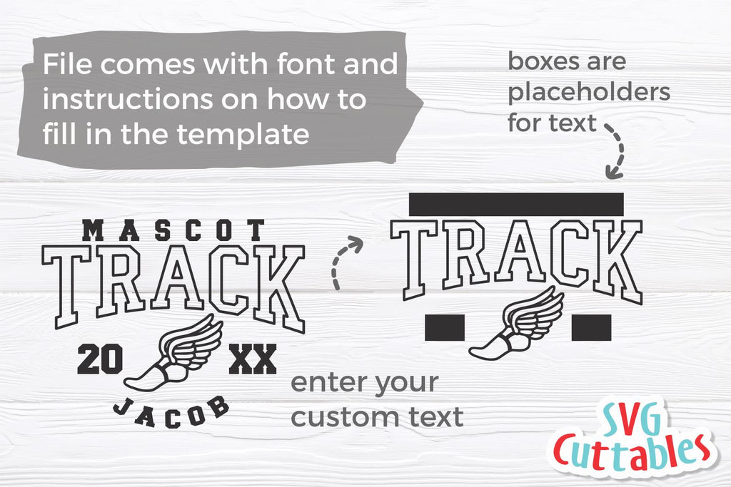 Track SVG | Track and Field Template 009 | Track Grandma - So Fontsy