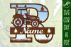 Tractor Monogram SVG Letter R Cut File - So Fontsy