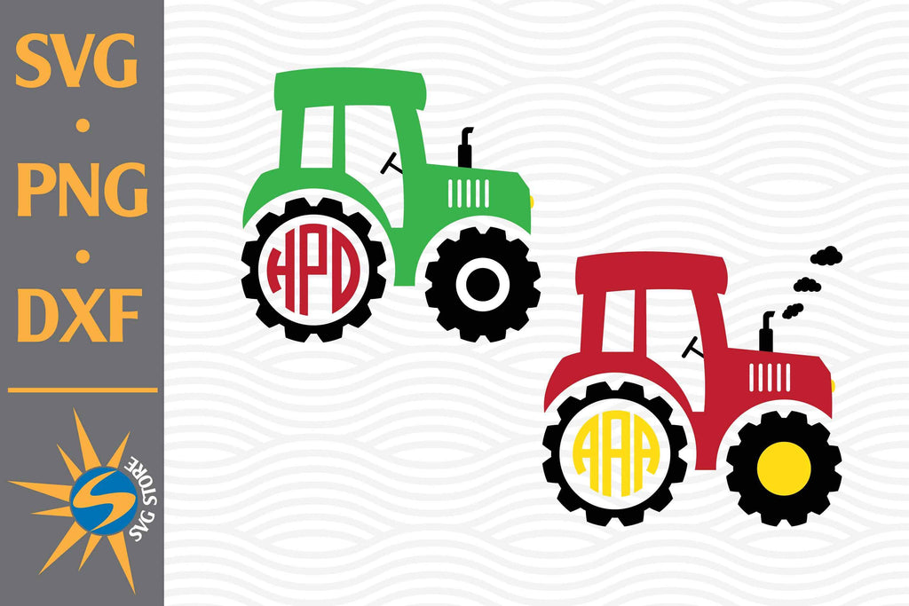 Tractor Monogram SVG, PNG, DXF Digital Files Include - So Fontsy