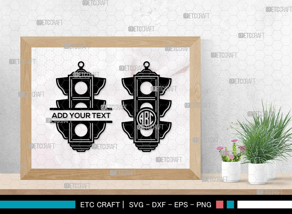 Traffic Light Svg Monogram, Road Light Svg, Signal Light Svg, Stop ...