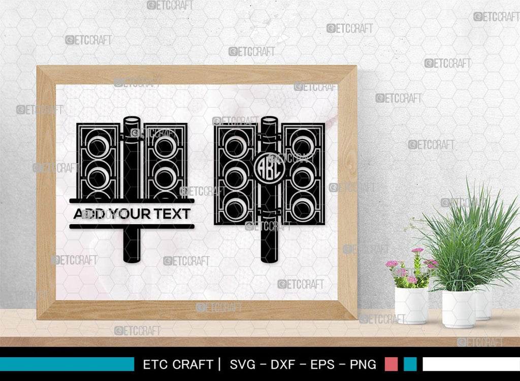 Traffic Light Svg Monogram, Road Light Svg, Signal Light Svg, Stop ...