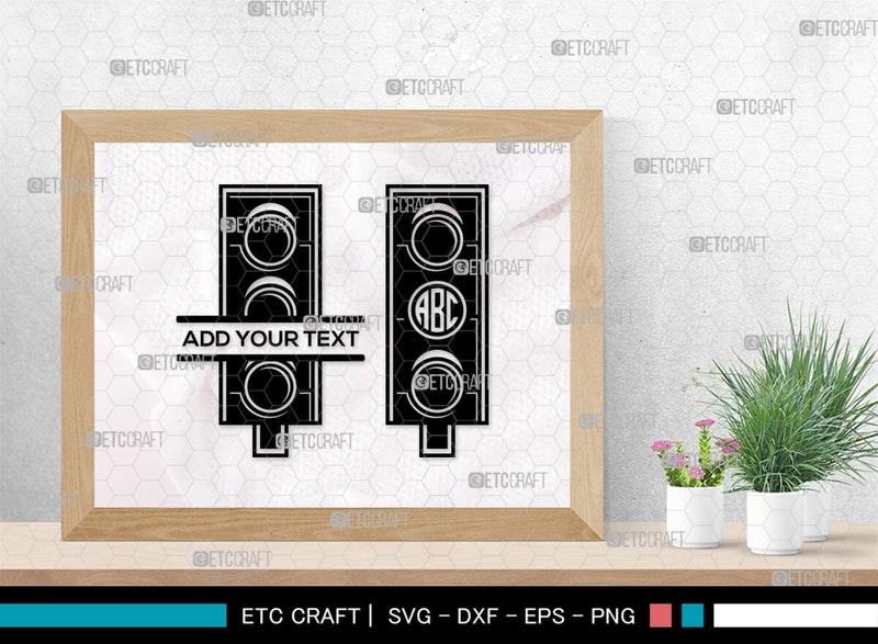 Traffic Light Svg Monogram, Road Light Svg, Signal Light Svg, Stop ...