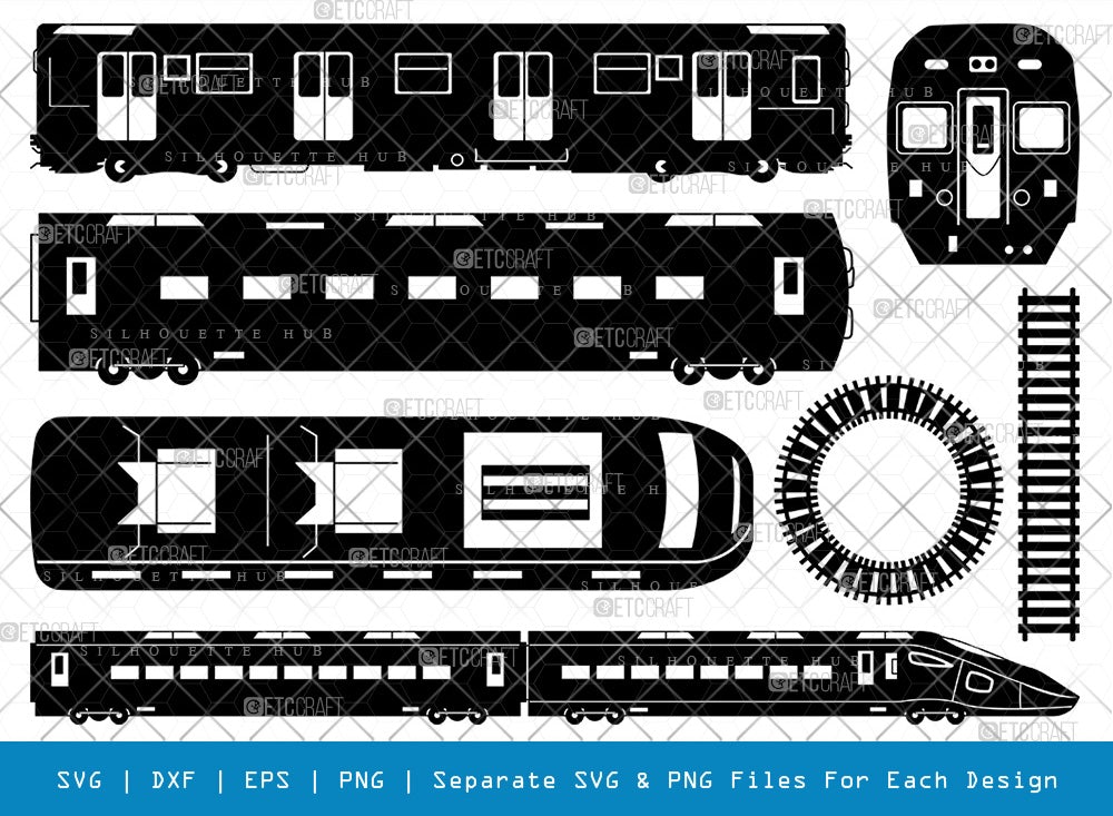 Train SVG Cut Files | Train Silhouette | High-Speed Train Svg | Fastest ...