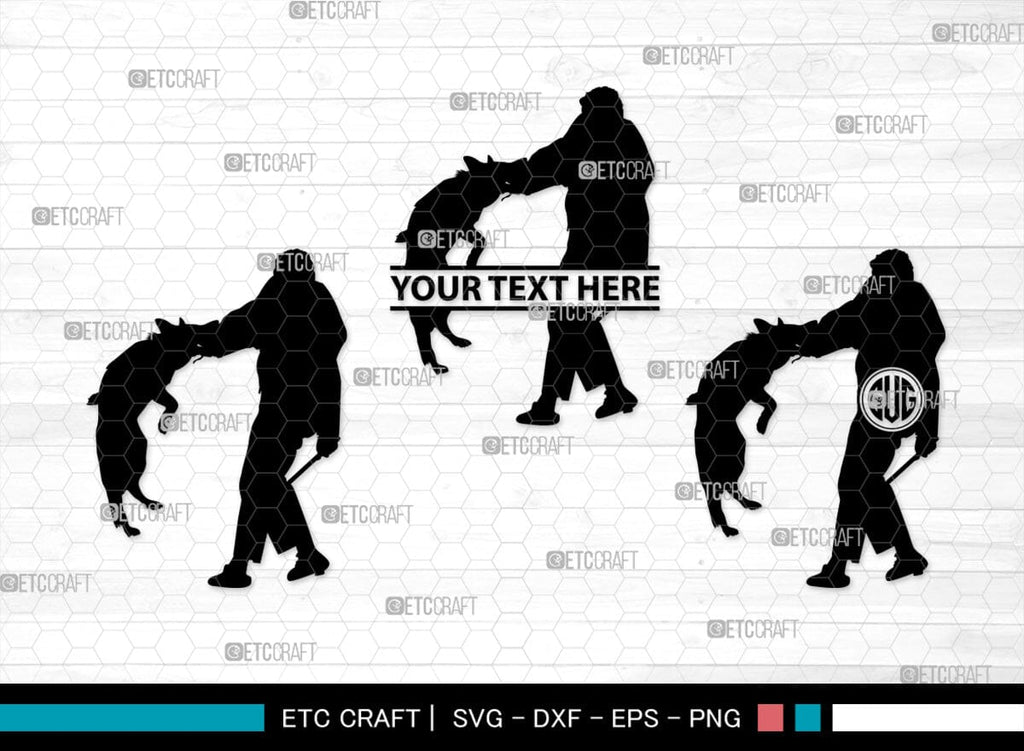 Training A Dog Monogram, Training A Dog Silhouette, Training A Dog SVG ...